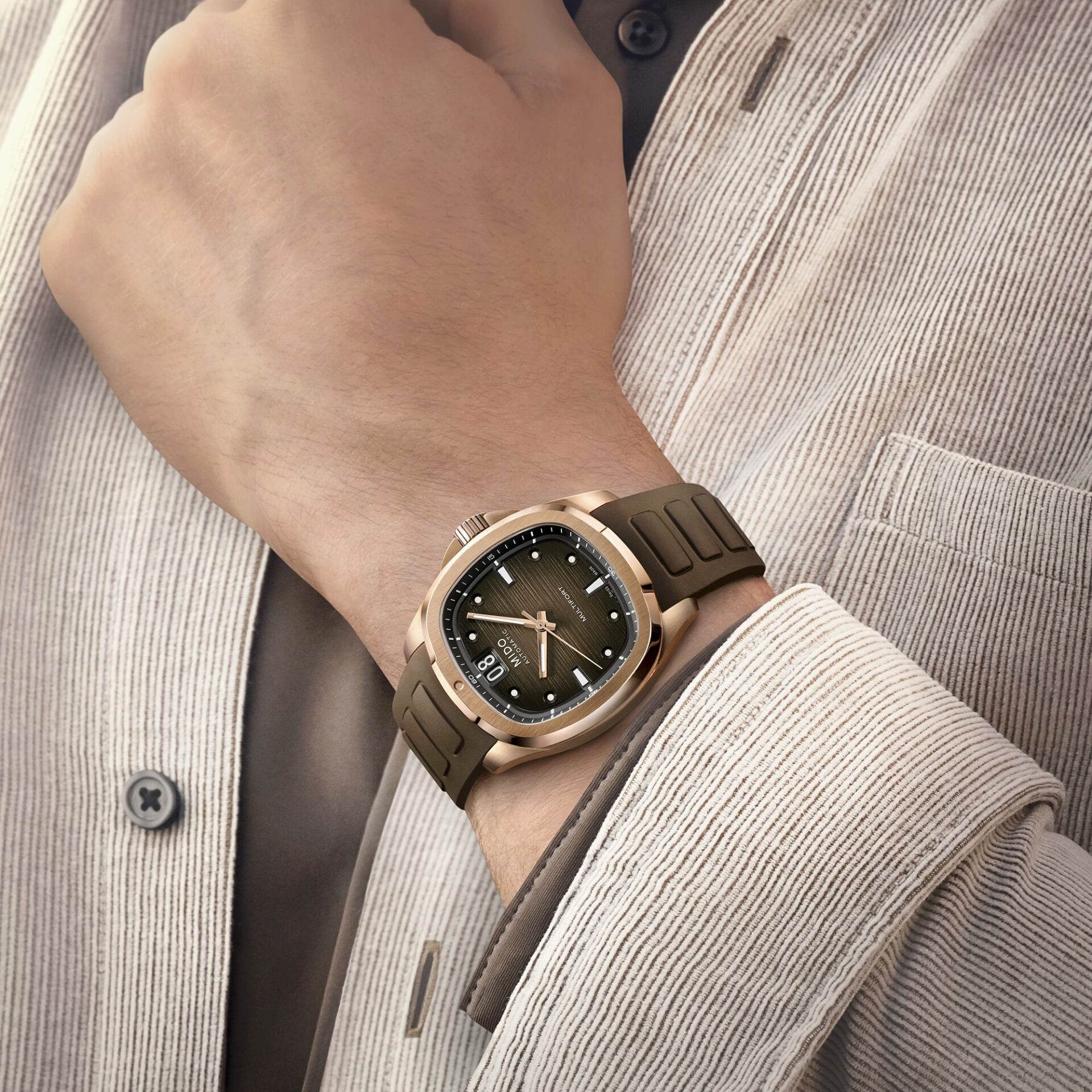 MIDO Multifort TV Big Date Rose Gold PVD - CrazyDial : The Watch Community