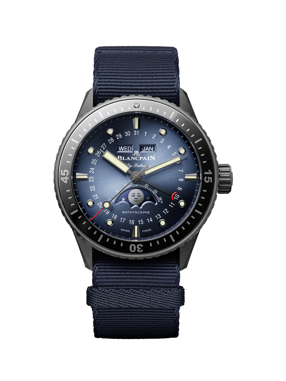Blancpain Bathyscaphe Quantième Complet Phases de Lune กับกลไกสุดอมตะ ...