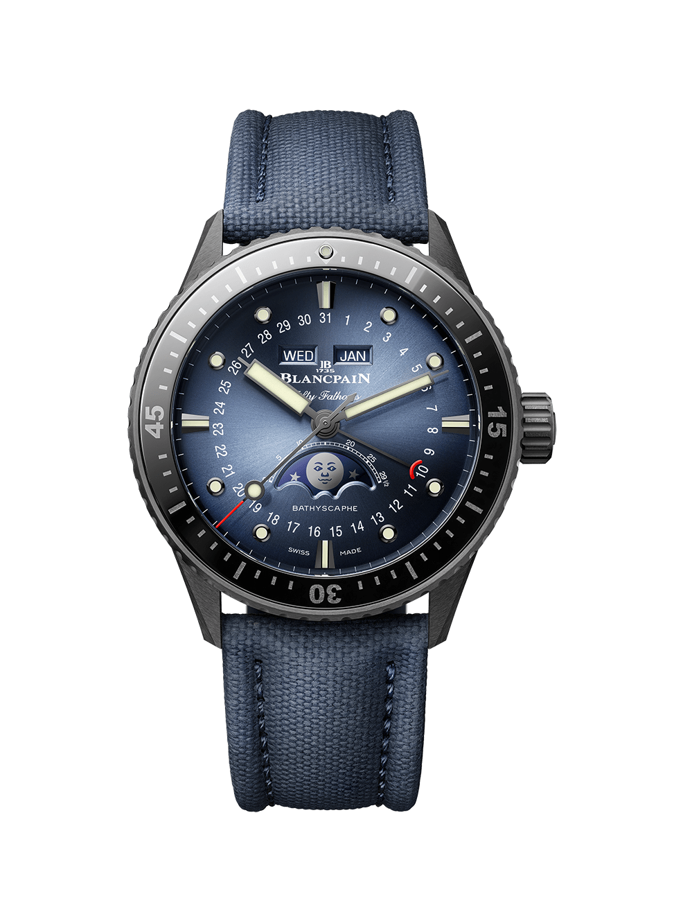 Blancpain Bathyscaphe Quantième Complet Phases de Lune กับกลไกสุดอมตะ ...